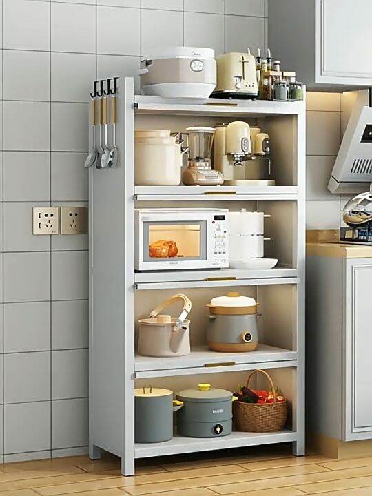 3/4/5 Layers Kitchen Rack Dustproof Storage Cabinet Carbon Steel Multi ...