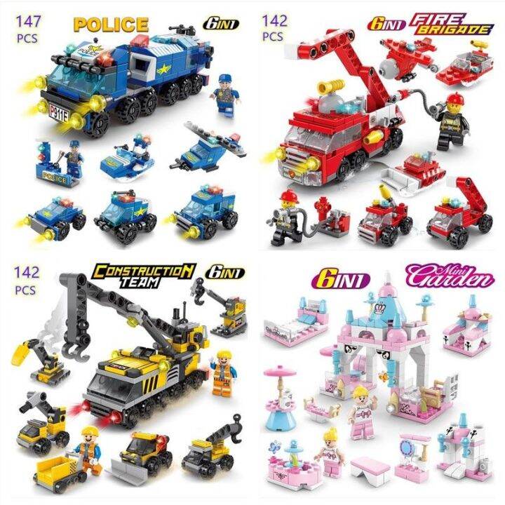 mainan edukasi bricks 6 in 1 | Lazada Indonesia