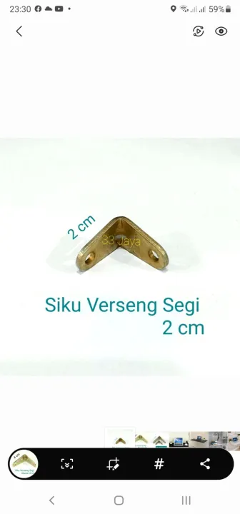 Siku Verseng Segi 2 cm Tebal 2 mm Per Pc | Lazada Indonesia