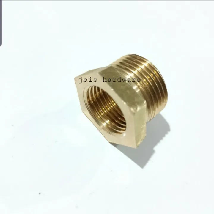 Nepel Sok Sambung Kuningan Drat Luar 3/4" x Drat Dalam 1/2" - Nepel Vlock Ring Drat Luar 3/4 ...