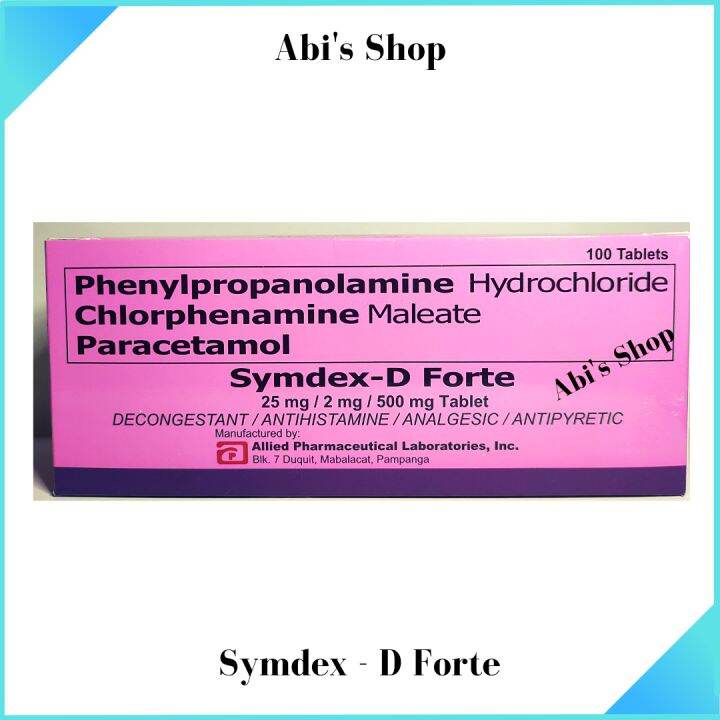 SYMDEX D FORTE 100's Tablet Expiry : January 2025 | Lazada PH