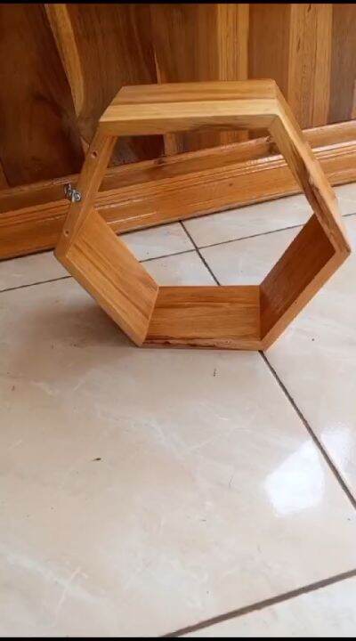 hiasan dinding hexagonal bahan kayu aesthetic tinggi 22 cm | Lazada ...