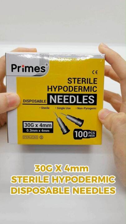 Primes Sterile Hypodermic Disposable Needles (Painless Needles)(30G x ...