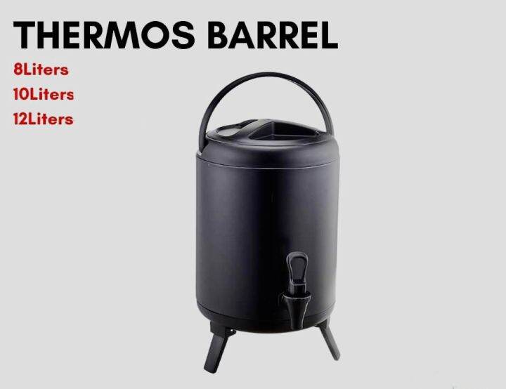 [8/10/12Liter] Stainless Milktea Thermos Barrel with Faucet | Lazada PH