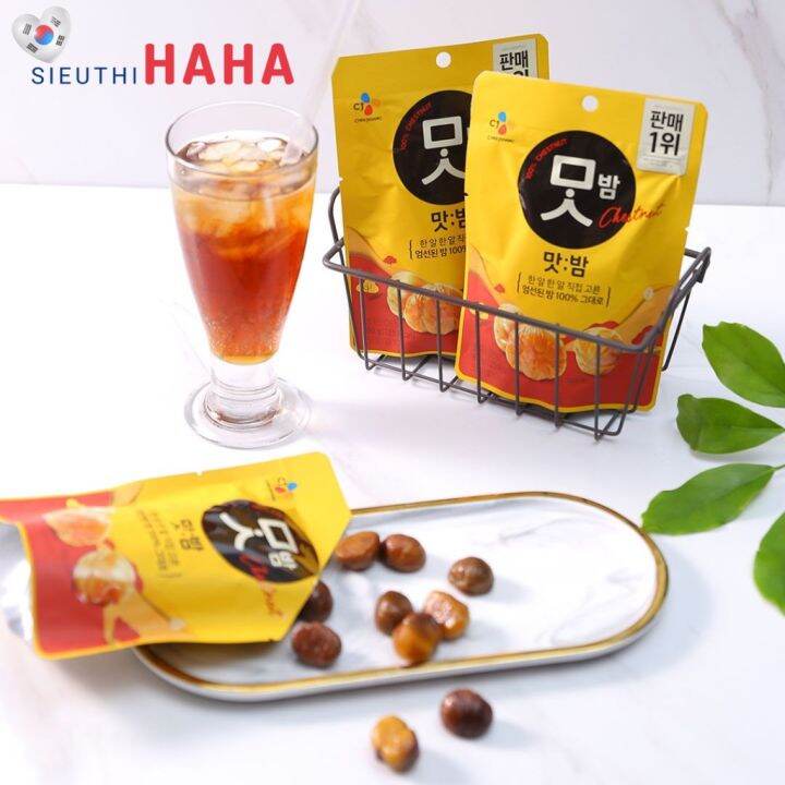 Hạt dẻ rang Hàn Quốc 80g 군밤츄 CJ INSTANT ROASTED CHESTNUT | Lazada.vn
