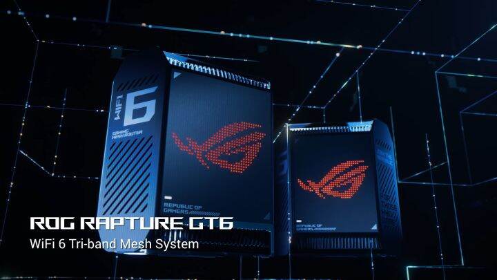 ASUS ROG Rapture GT6 (2PK) White Tri-Band WiFi 6 Gaming Mesh WiFi ...