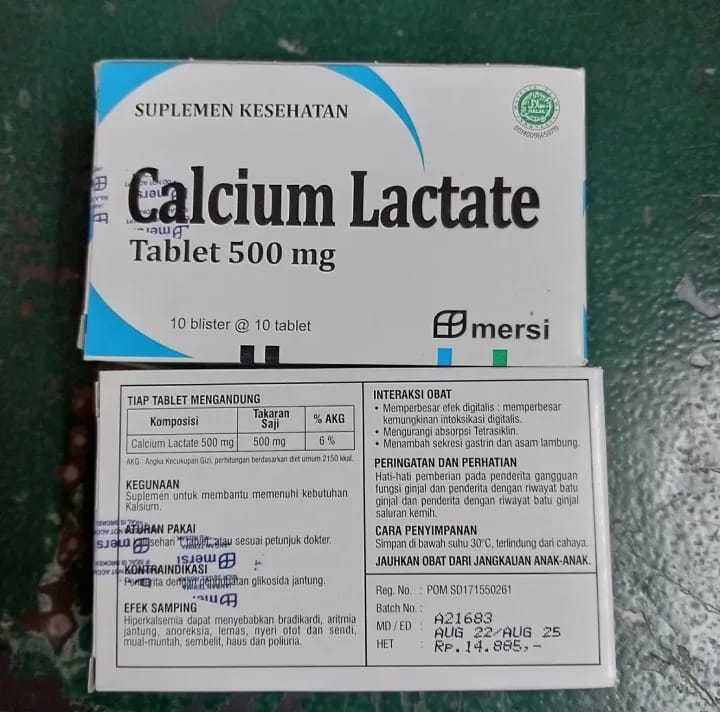 calcium lactate tablet 500mg | Lazada Indonesia