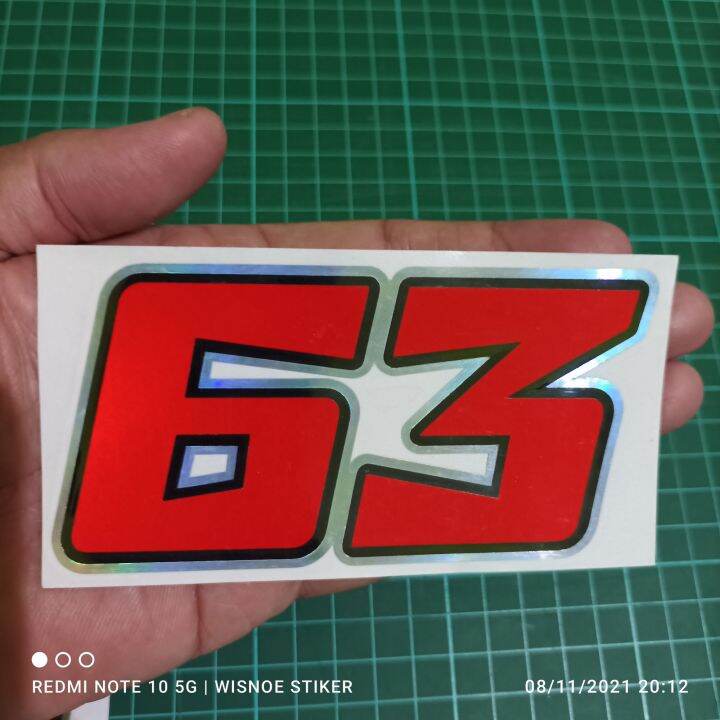 NOE//STIKER CUTTING//ANGKA//NOMOR 63 | Lazada Indonesia