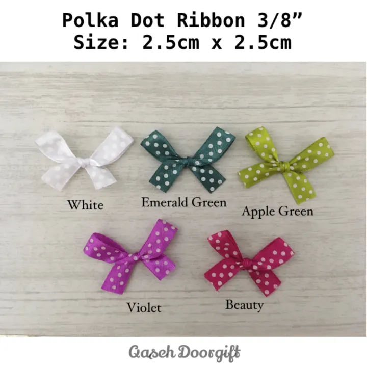 Polka Dot Ready Made Ribbon (50pcs) | Lazada