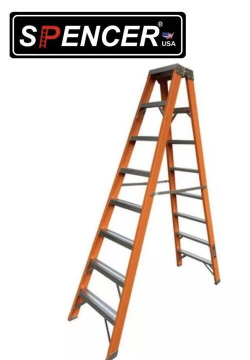 SPENCER USA HEAVY DUTY DOUBLE SIDED TYPE A FIBERGLASS LADDER 6 FT / 8 ...