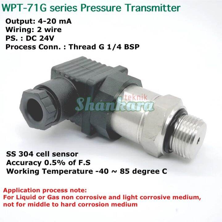 WISNER WPT-71G series Pressure Transmitter output 4-20mA DC 24V 2 wire ...