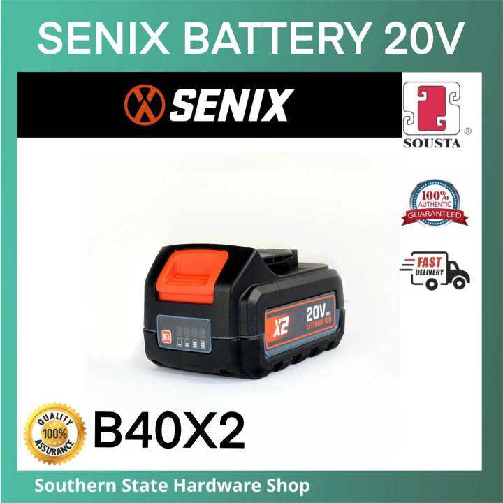 SENIX BATTERY B40X2 20v 18v d.c 20v max d.c 4.0ah | Lazada