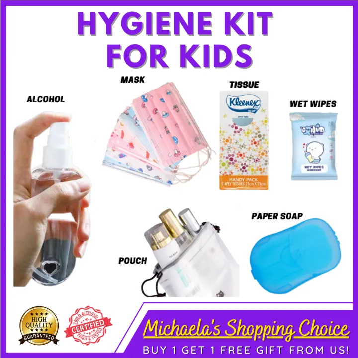 Michaela Sc.Hygiene Kit Set for Students, Hygiene Kit Pouch Alcohol ...