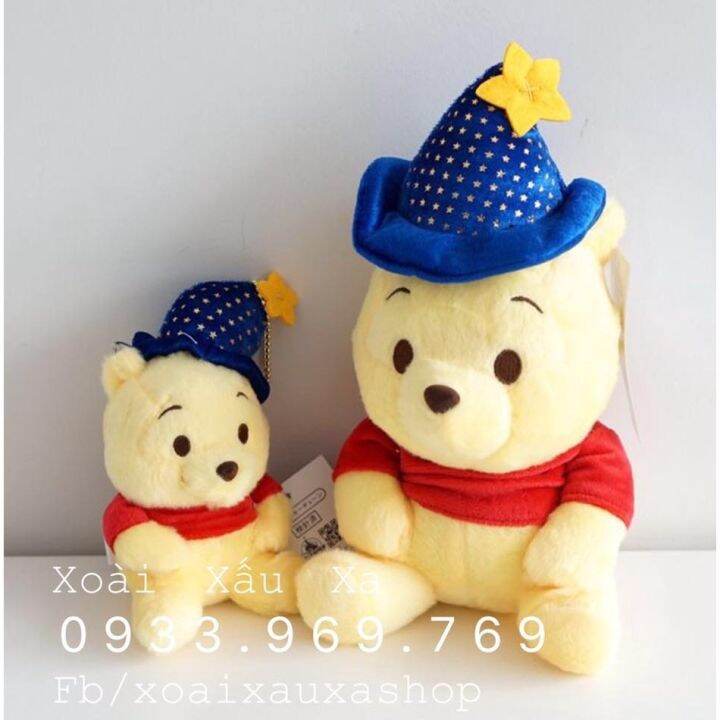 Gấu bông gấu Winnie The pooh (đội nón xanh) hàng store Disney Tokyo ...