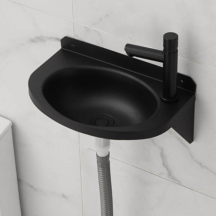 Black 304 Stainless Steel Lavabo Small Apartment Bathroom Washbasin ...