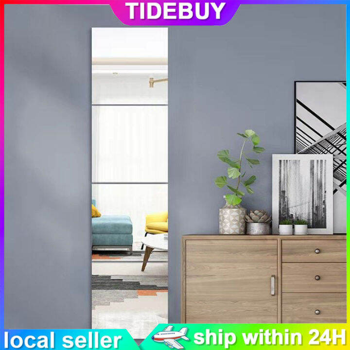 TIDEBUY 4pcs HD Square Glass Mirror Full-length Mirror Stitching Mirror ...