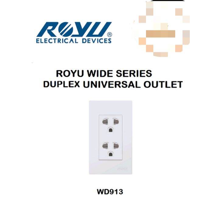 royu brand WD913 duplex universal outlet with ground | Lazada PH