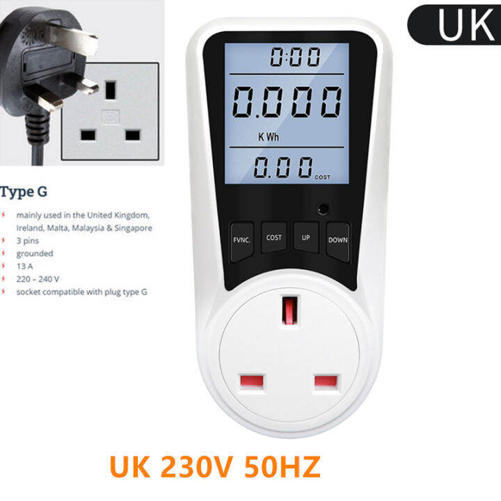 Digital Wattmeter 220V 110V AC Power Meter Electricy Consumption Energy ...