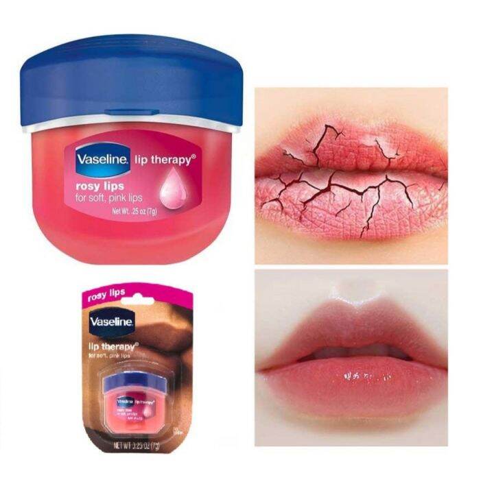 Vaseline Lip Therapy 7g Pelembab Bibir Pink Rose Lipbalm Vaselin ...