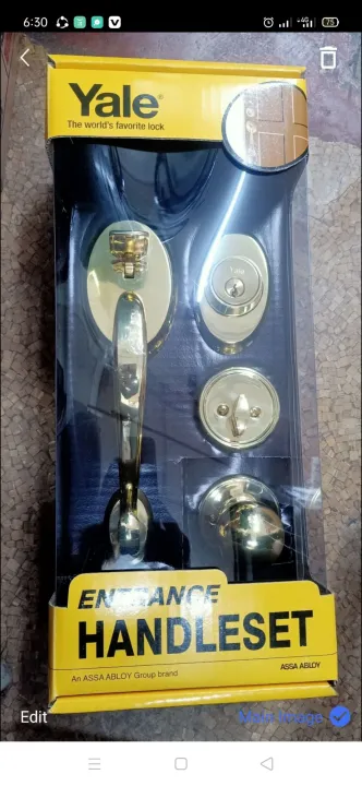 YALE MAIN ENTRANCE HANDLE SET HANDLESET LOCKSET ONE SIDE HANDLE ;ONE ...