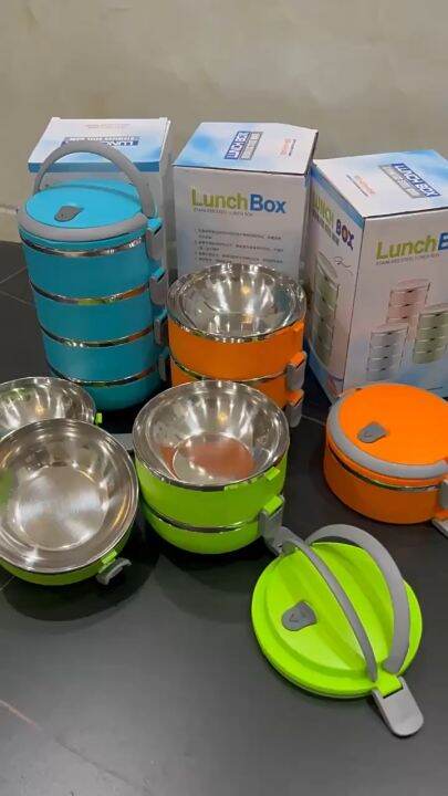 Rantang tempat makan lunch box stainless steel | Lazada Indonesia