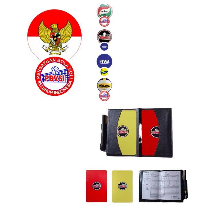 Paket Kartu Lengkap dan Coin Tos REFEREE BOLA VOLI / Perlengkapan Wasit ...