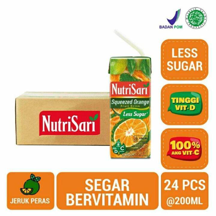Nutrisari Squeezed Orange Less Sugar 200ml / Ready To Drink NutriSari ...