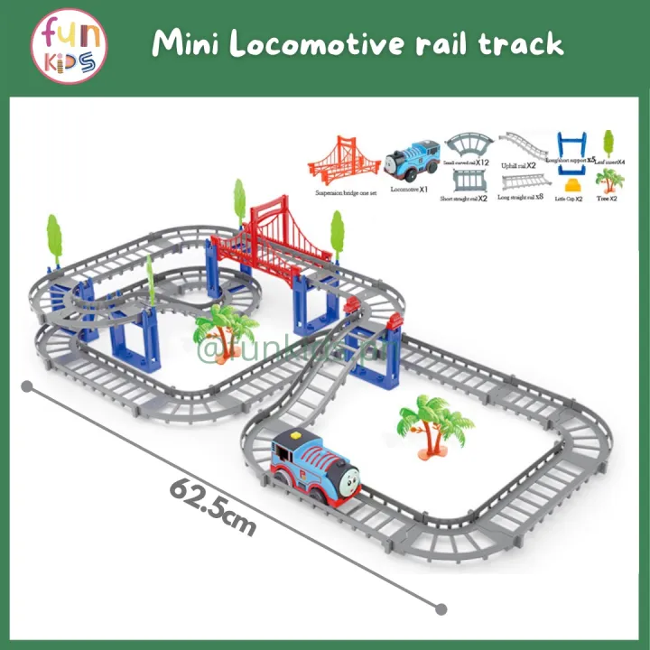fun kids Mini Locomotive rail track - Battery operated mini train track ...