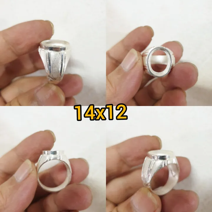 cincin / ring/emban perak model tanam cocok untuk semua batu | Lazada ...