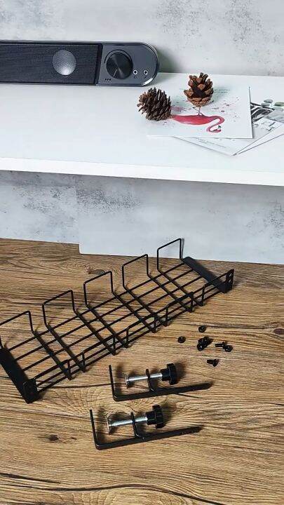Home Office Desk Wire Organizer Under Table Storage Rack Cable Rack ...
