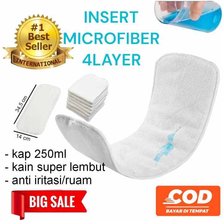 Insert microfiber 4 layer clodi insert | Lazada Indonesia