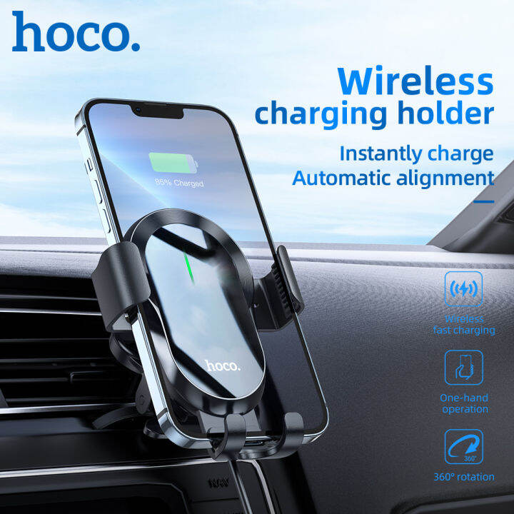 HOCO 100% Original CA105ที่วางโทรศัพท์ในรถยนต์พร้อมการชาร์จแบบไร้สาย15W Fast Wireless Car ...