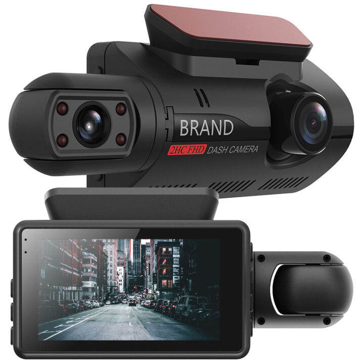 Clear car front and rear 360 Dashboard Camera Dash Cam DVR3" Lens ...