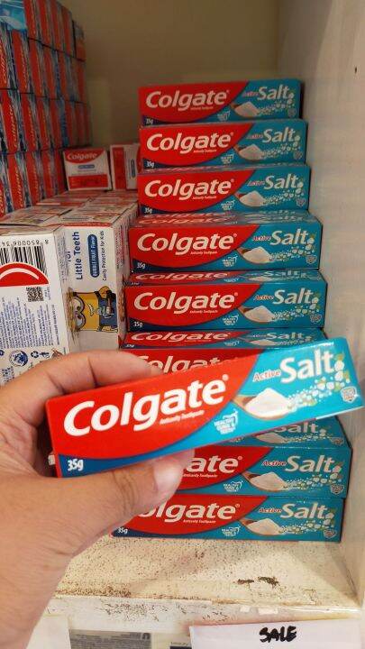 colgate active salt 4 for 118pesos[35g] | Lazada PH