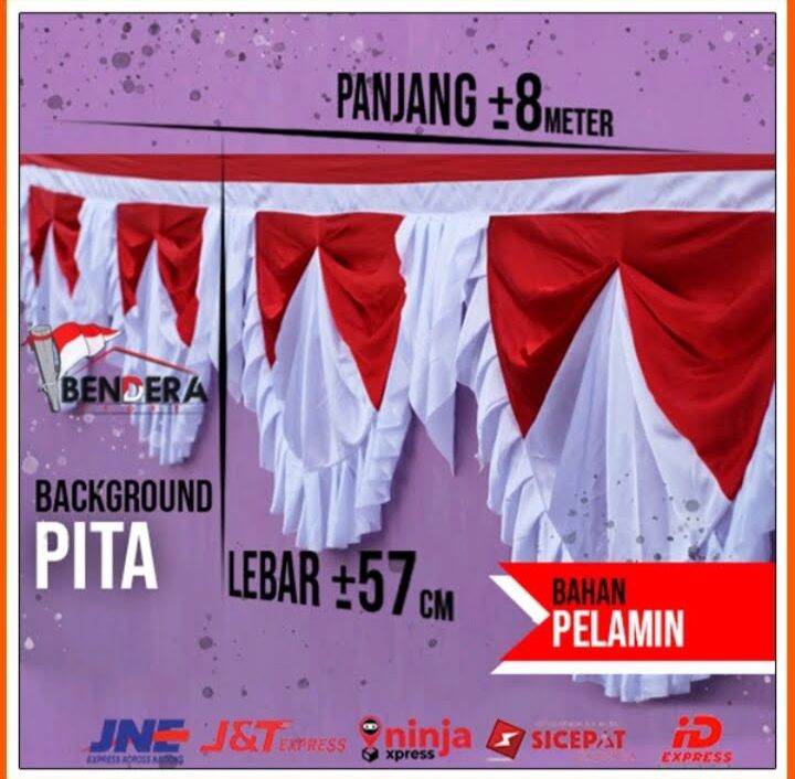 Bendera Merah Putih Background Rempel 10 Gelombang Garuda& Polos ...