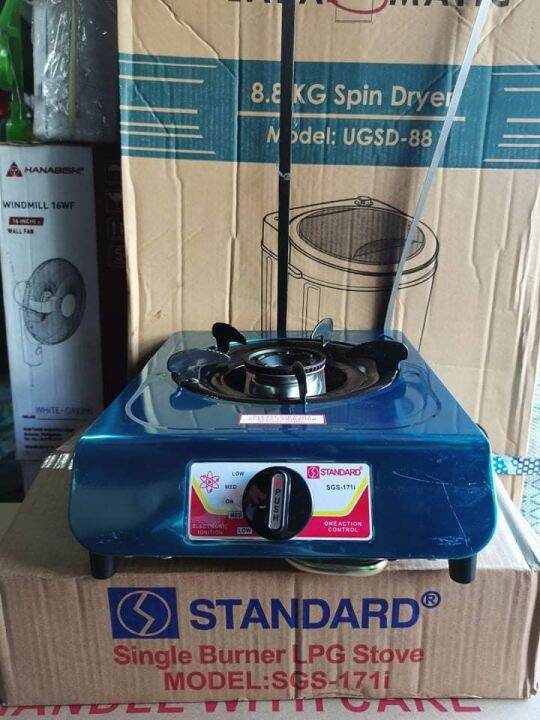 Standard Single Burner LPG stove ; Electronic ignition + stainless top ...