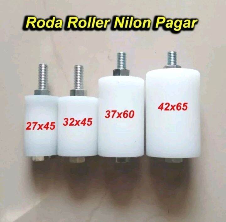 Roda Roler nilon penggerak pintu pagar besi dorong, geser | Lazada ...
