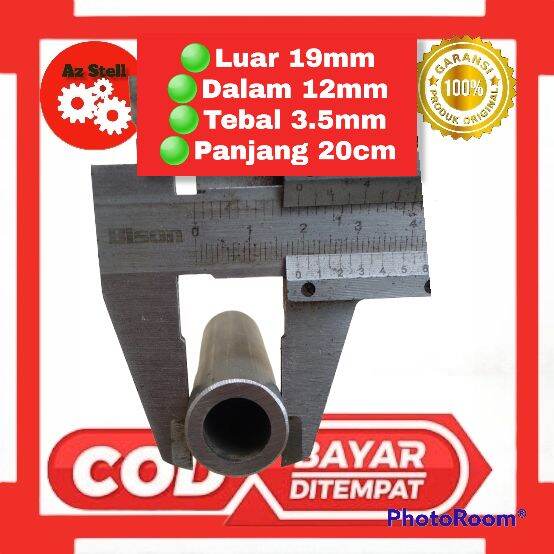 Pipa Besi Seamless - Diameter Luar 19mm/Dalam 12mm - Panjang 20cm ...