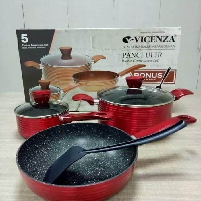 Vicenza Wave Cookware Set Panci Ulir V833 | Lazada Indonesia