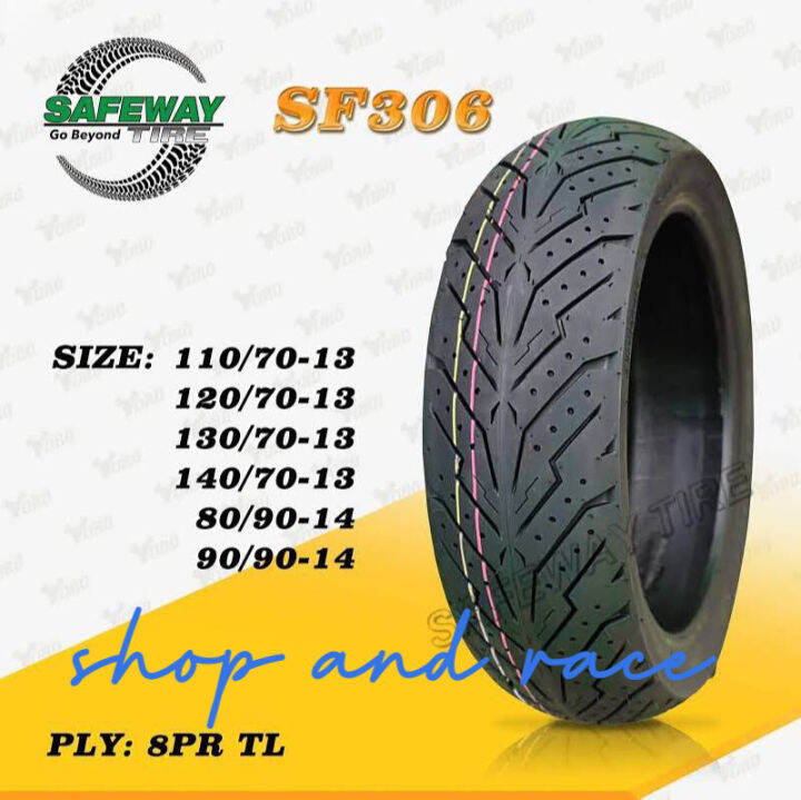 Oversize tire for nmax pcx adv 140/70 13 safeway tubeless | Lazada PH