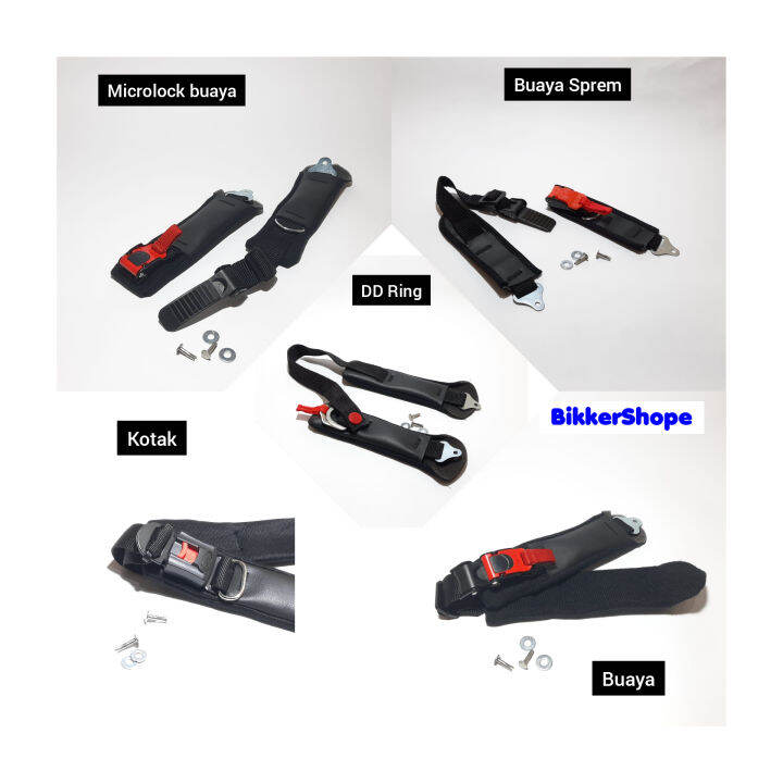 Gesper Tali Helm Model Kotak Buaya Microlock DD Ring KYT NHK Universal ...