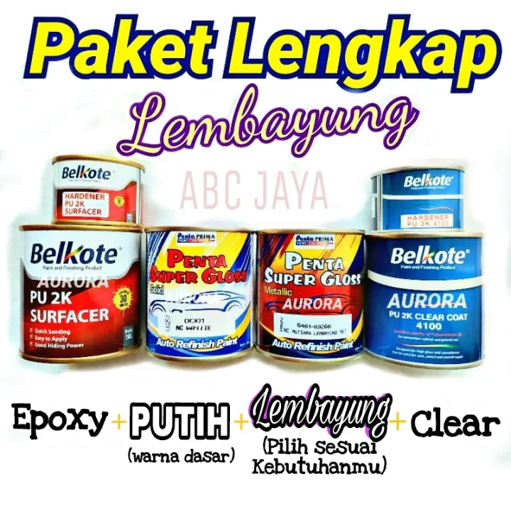 (JAWA-BALI) PAKET LENGKAP Cat Belkote Epoxy + Penta Super Gloss White ...