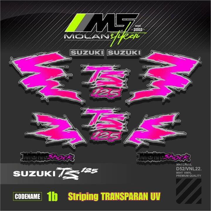 Decal Sticker Striping Variasi Transparan Uv TS 125 Petir Striping ...