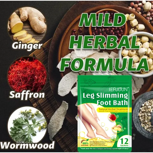 ORIGINAL 12pcs Wormwood Foot Bath Bag Herbal Ginger Foot Soaking Pills ...