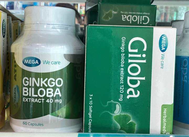 Ginkgo biloba 40 mg. 60cap Giloba ginkgo 120mg 3*10 | Lazada.co.th