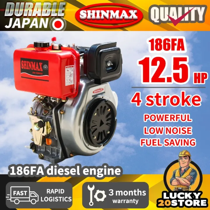 SHINMAX 186FA Air Cooled Diesel Engine 4 Stroke 12.5HP Marine With ...