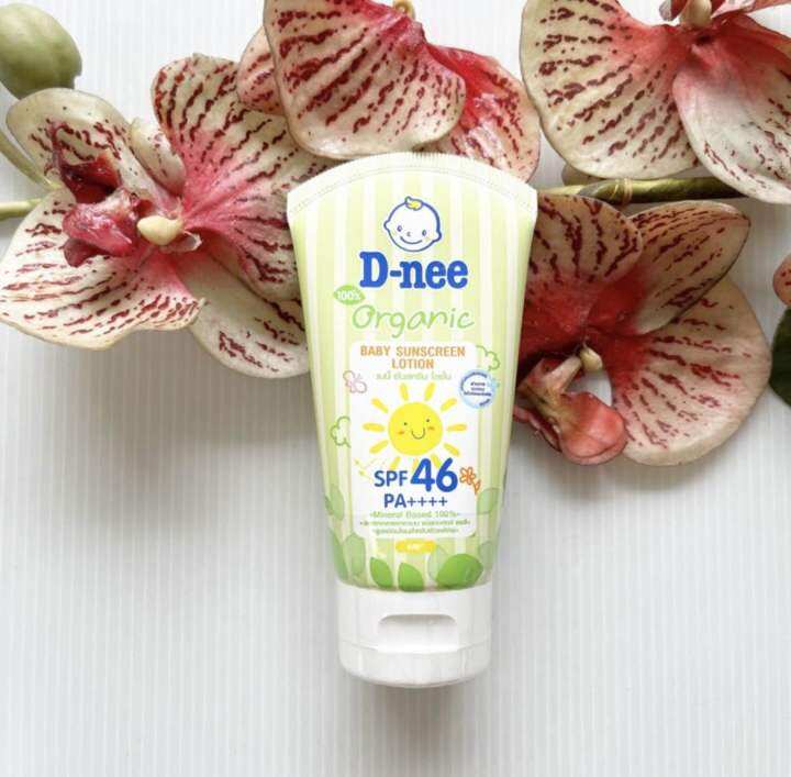 50 ml. ผลิต 04/23 D-nee Organic Baby Sunscreen Lotion SPF46 PA+++ ดีนี่ ...