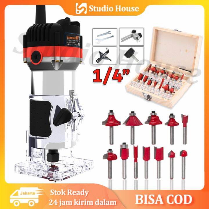 Paket Hemat Tukang Mesin Trimer Kayu + Mata Trimer Mt370 6Mm Mesin ...