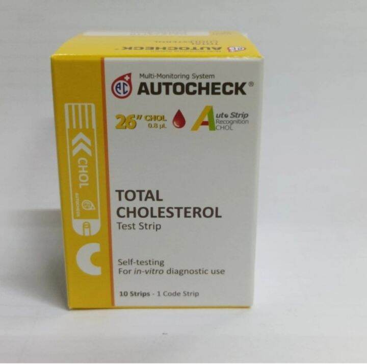 Autocheck blood kolesterol cholesterol 10 strip auto check kolestrol ...