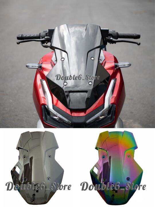 Honda ADV150 Windshield Visor Rainbow Nano Silver Design OEM Dark Smoke ...